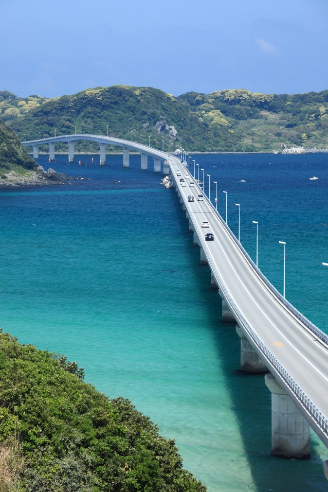 Footbridge Over Blue Ocean